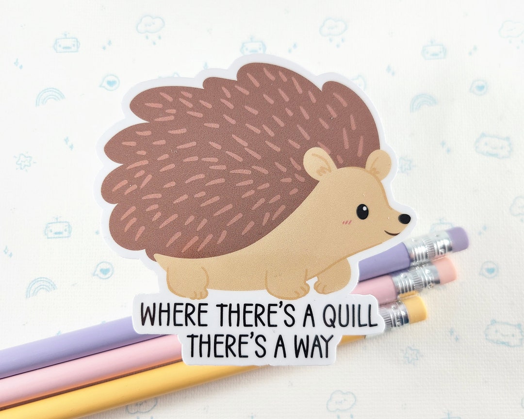 Hedgehog Sticker, Vinyl Stickers, Laptop Decal, Hedgie Gift for Her ...