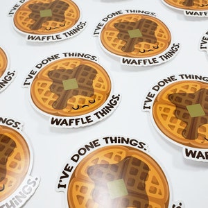 Waffle Sticker, Waffle Decal, Laptop Sticker, Breakfast Sticker, Waffle ...