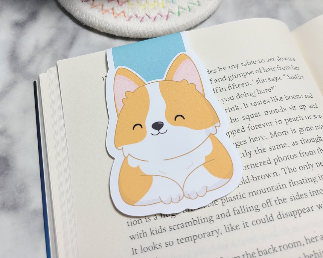 Corgi Magnetic Bookmark, Kawaii Corgi Dog Planner Clip, Cute Dog ...