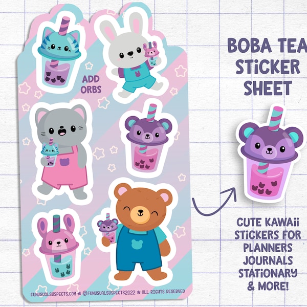 Boba Tea Sticker - Etsy