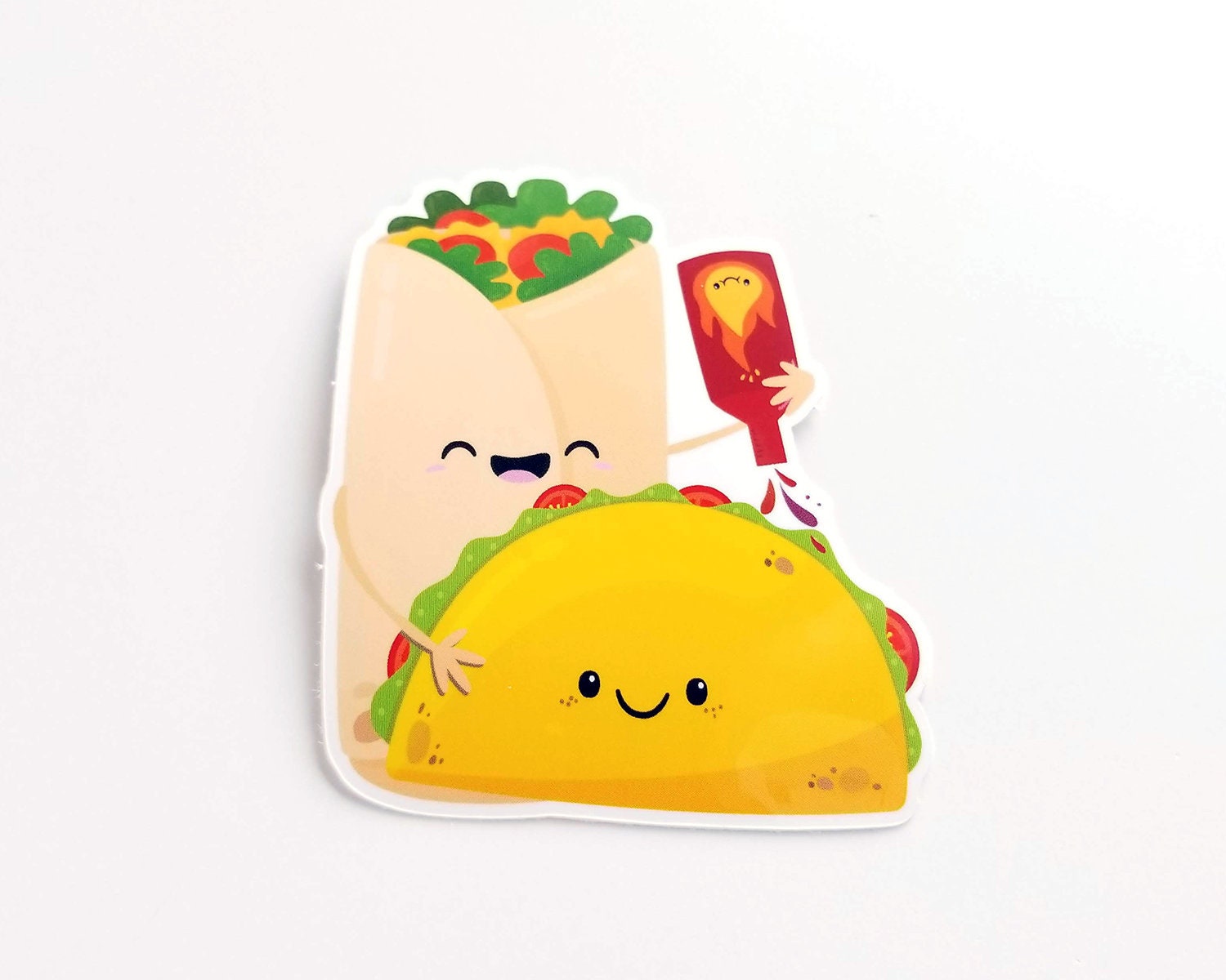 Taco and Burrito Sticker Mexican Food Sticker Vinyl | Etsy