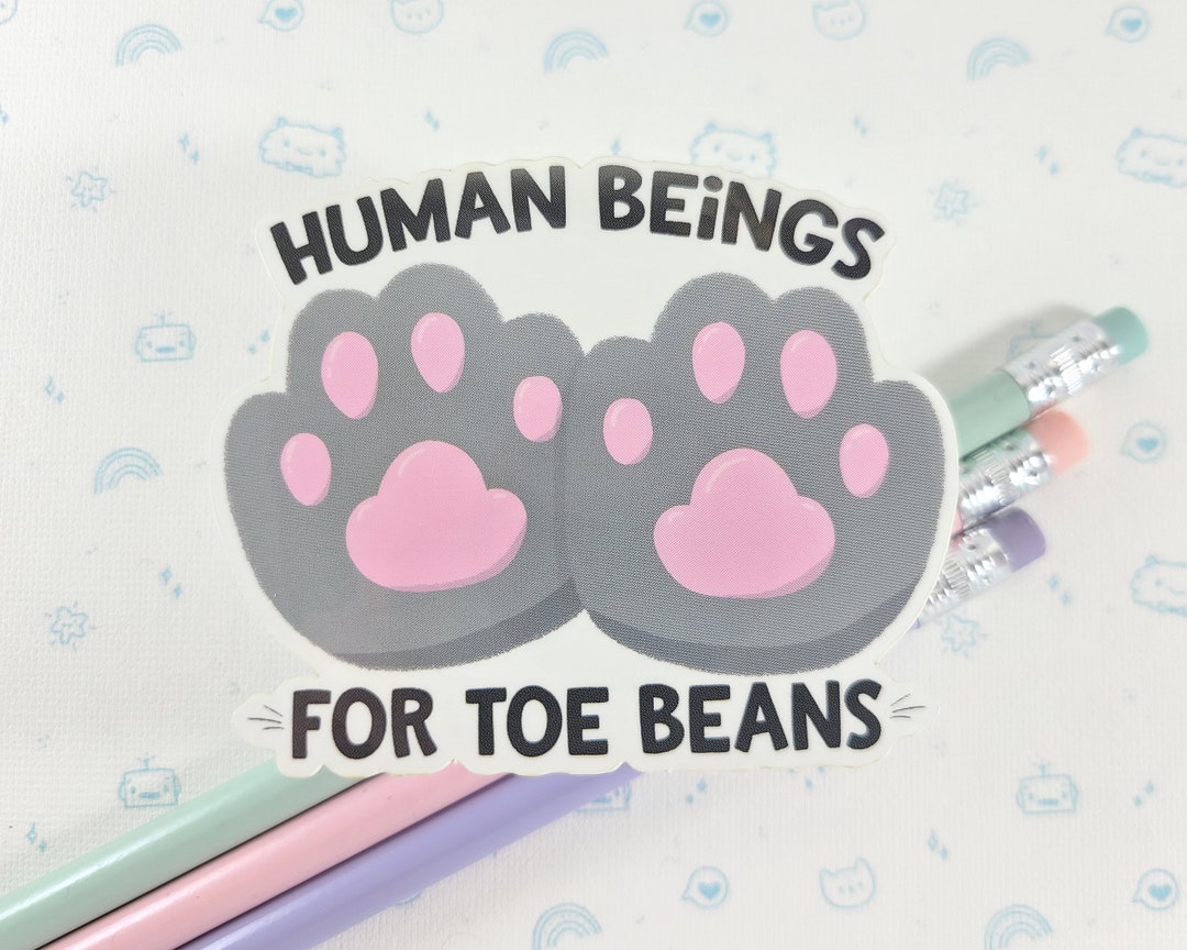 Cat Toe Beans Sticker, Vinyl Stickers, Laptop Decal, Cat Gift for Her ...