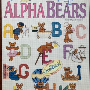 Vintage (1992) Alphabet Counted Cross Stitch Pattern Book ...