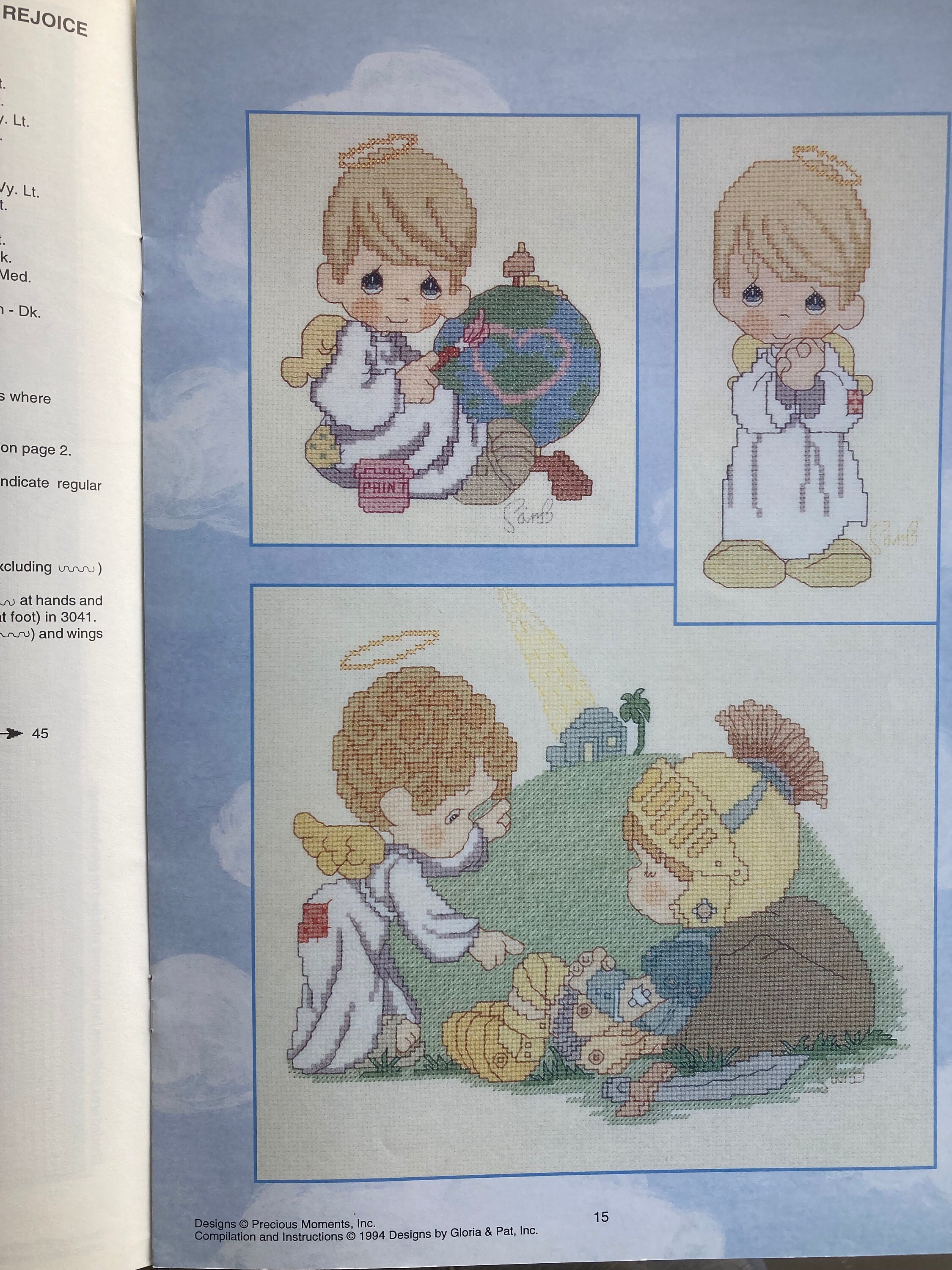 Vintage Precious Moments Cross Stitch Pattern Book PM38 ... Sewing ...