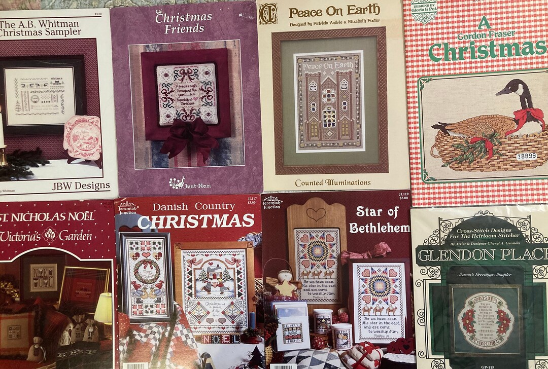 Vintage Cross Stitch Pattern Booklets for Elegant Christmas Decor ...