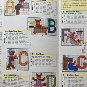 Vintage (1992) Alphabet Counted Cross Stitch Pattern Book ...
