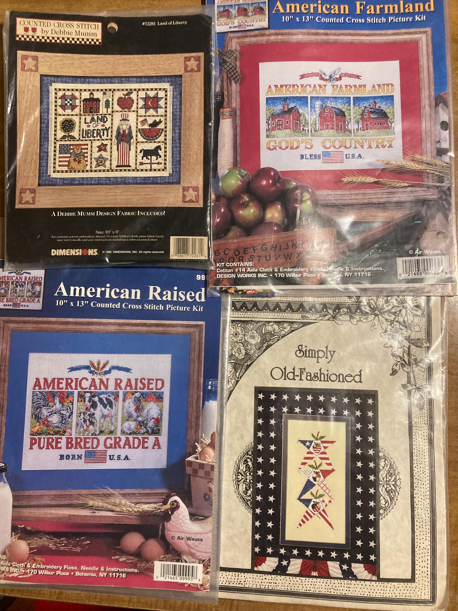Patriotic Blessings, Americana Cross Stitch Kits~~land of Liberty ...