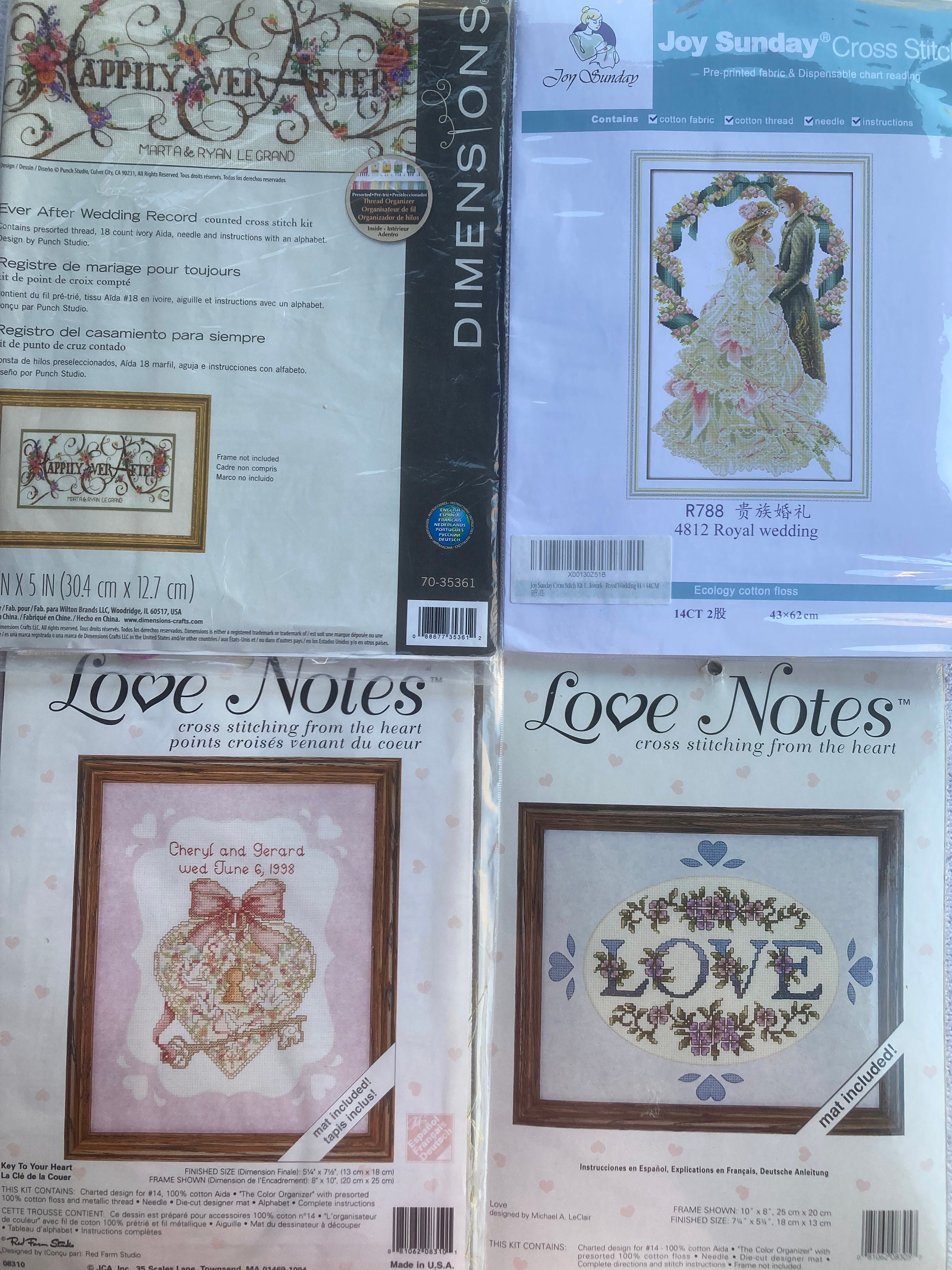 Wedding Cross Stitch Patterns Dimensions