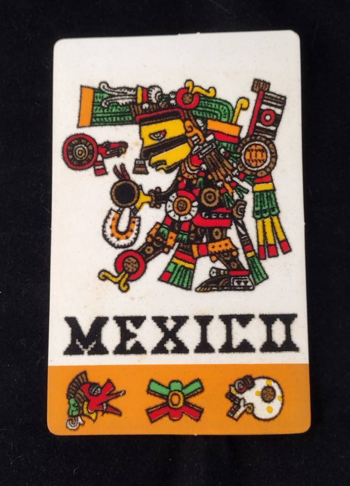Mexico Felt Embossed No. 18 - Tezcatlipoca Como Jugador De Pelota ...