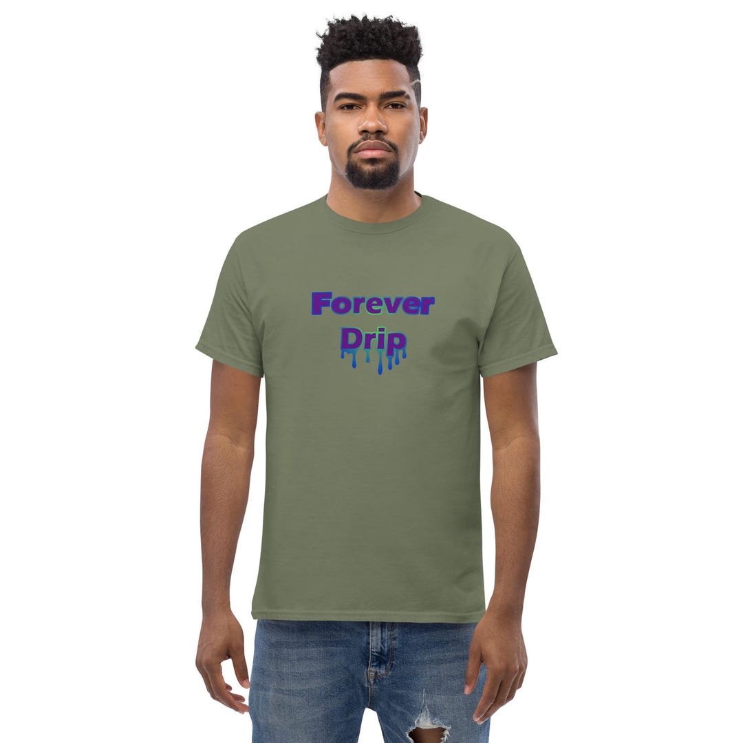 Forever Drip Royal Blue Green Outline Purple Text Unisex Classic Tee - Etsy