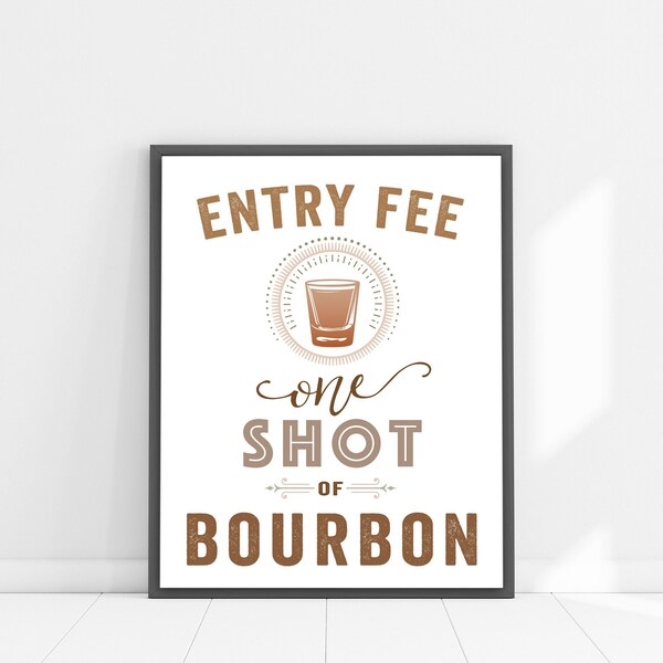 Entry Fee One Shot Sign - Etsy
