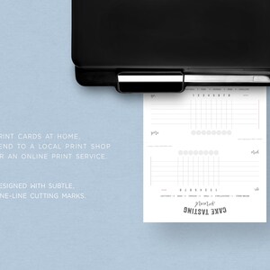 CAKE Editable Scorecard | Journal Card | Tasting Party | Bakery Custom ...