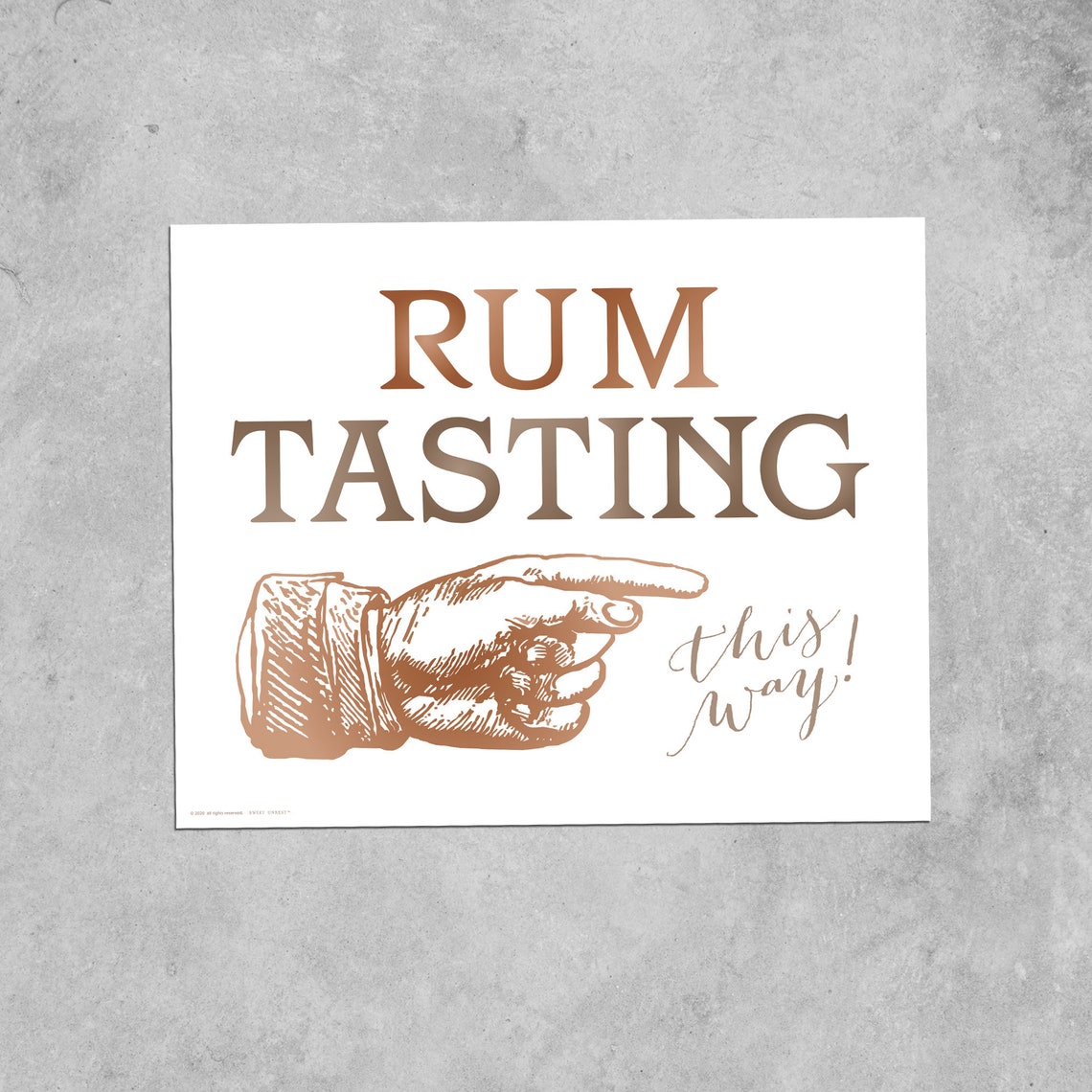 RUM Tasting Directional Signs INSTANT DOWNLOAD - Etsy