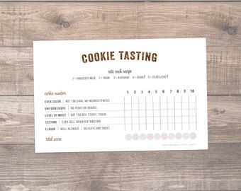 Cookie Tasting Party Kit. Instant Download Printable. Score - Etsy