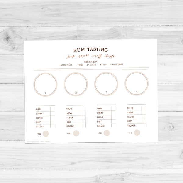 Rum Tasting Party - Etsy