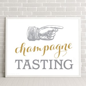 CHAMPAGNE Tasting Directional Signs INSTANT DOWNLOAD - Etsy