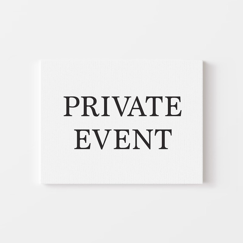 Private Event Sign - Etsy