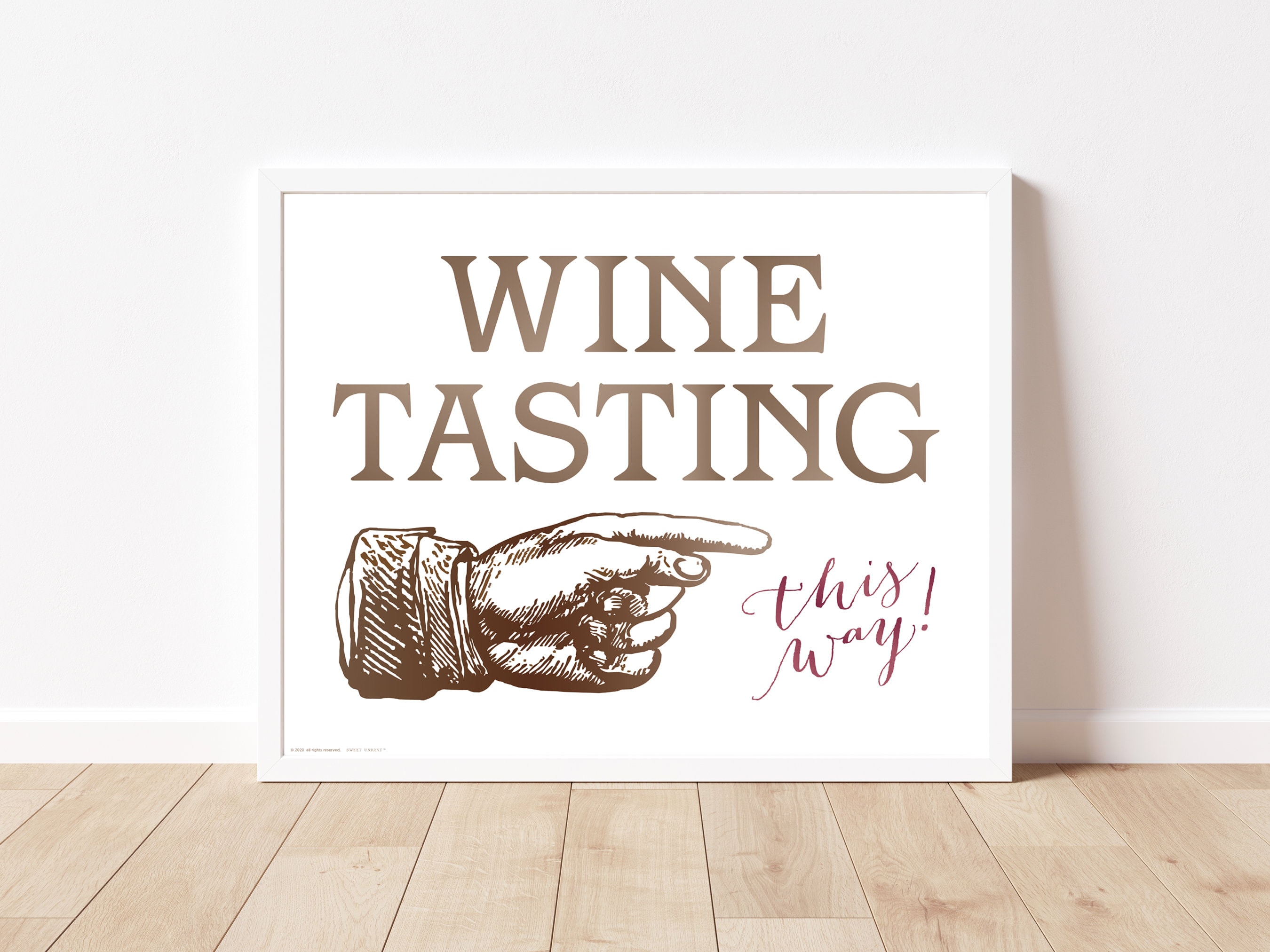 WINE Tasting Directional Signs INSTANT DOWNLOAD - Etsy
