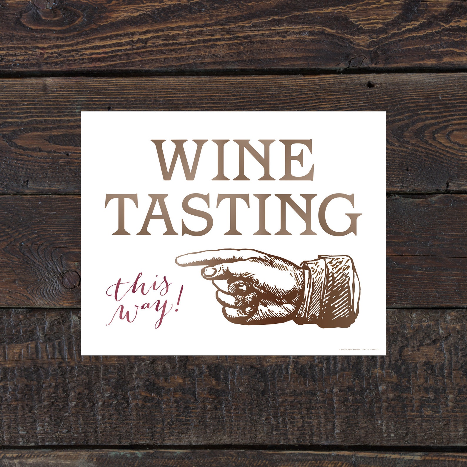 WINE Tasting Directional Signs INSTANT DOWNLOAD - Etsy