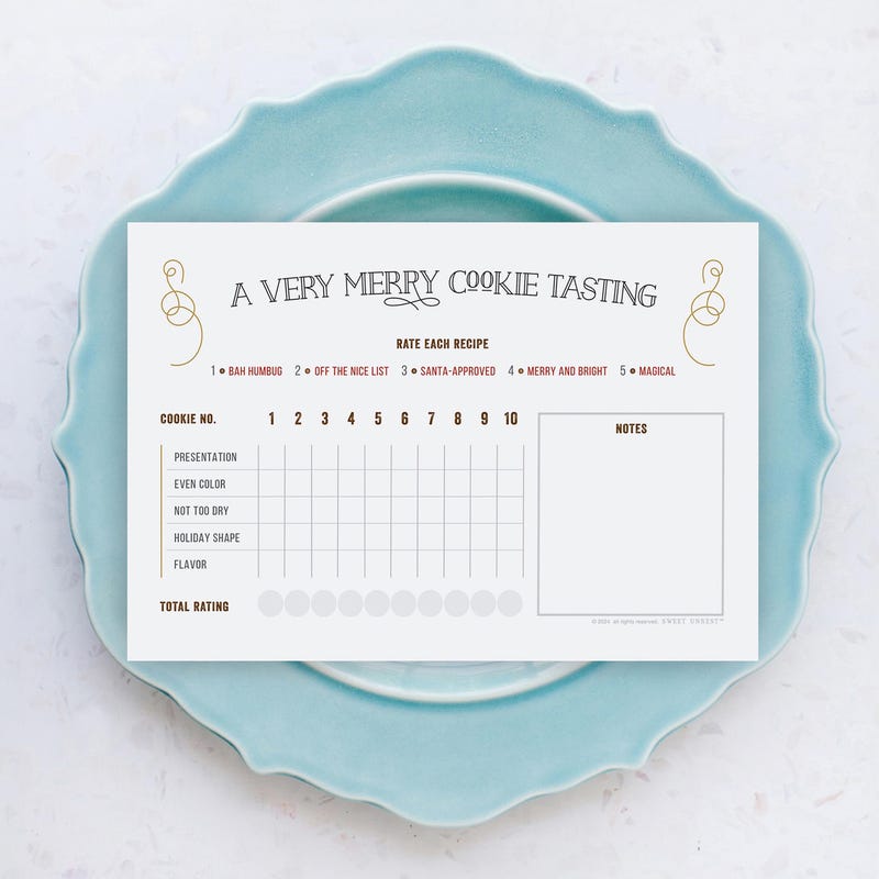 Baking Contest Score Sheet - Etsy