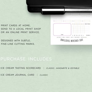 Ice Cream Tasting Scorecard: Editable Party Game (digital Download) - Etsy