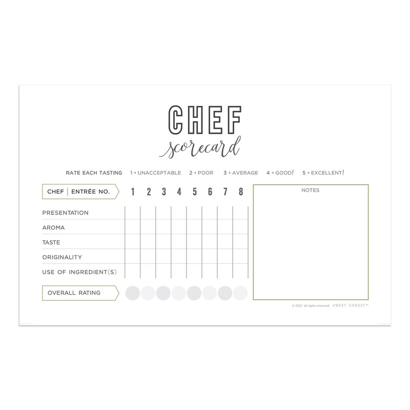 Bake off Score Cards - Etsy