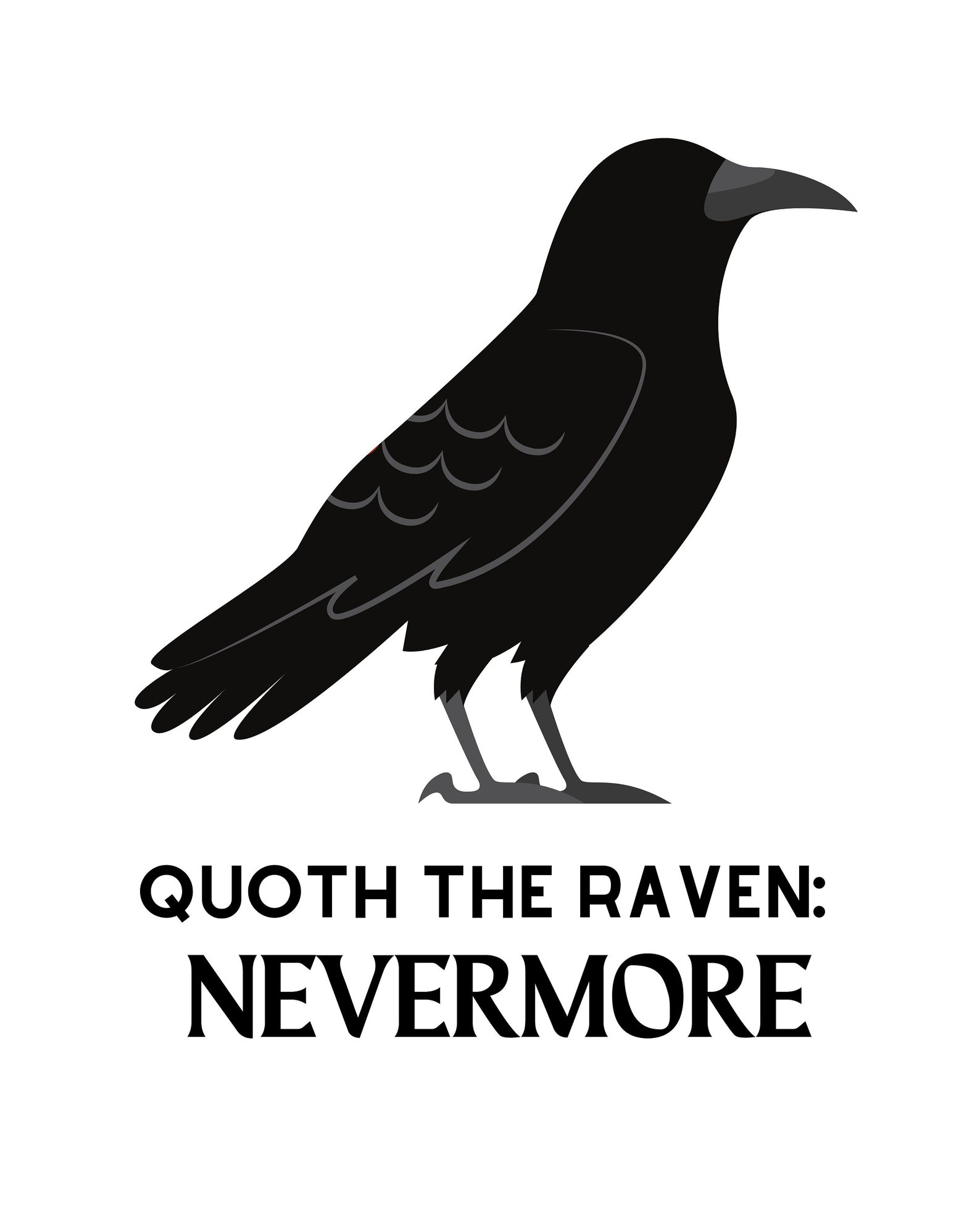 Quoth the Raven Nevermore / SVG JPG PNG Clipart Graphic Sublimation Digital Download - Etsy