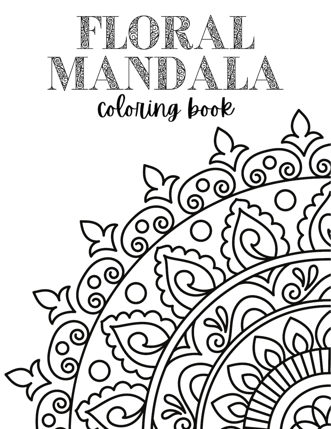 Floral Mandala Coloring Book - Etsy