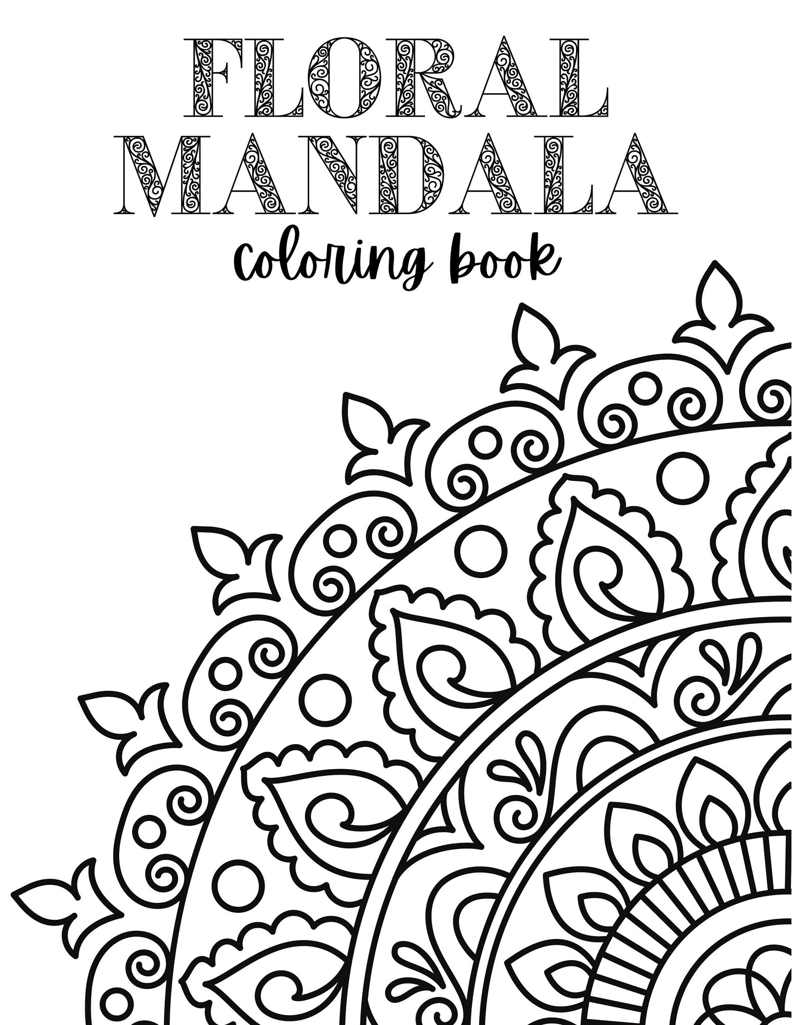 Floral Mandala Coloring Book - Etsy