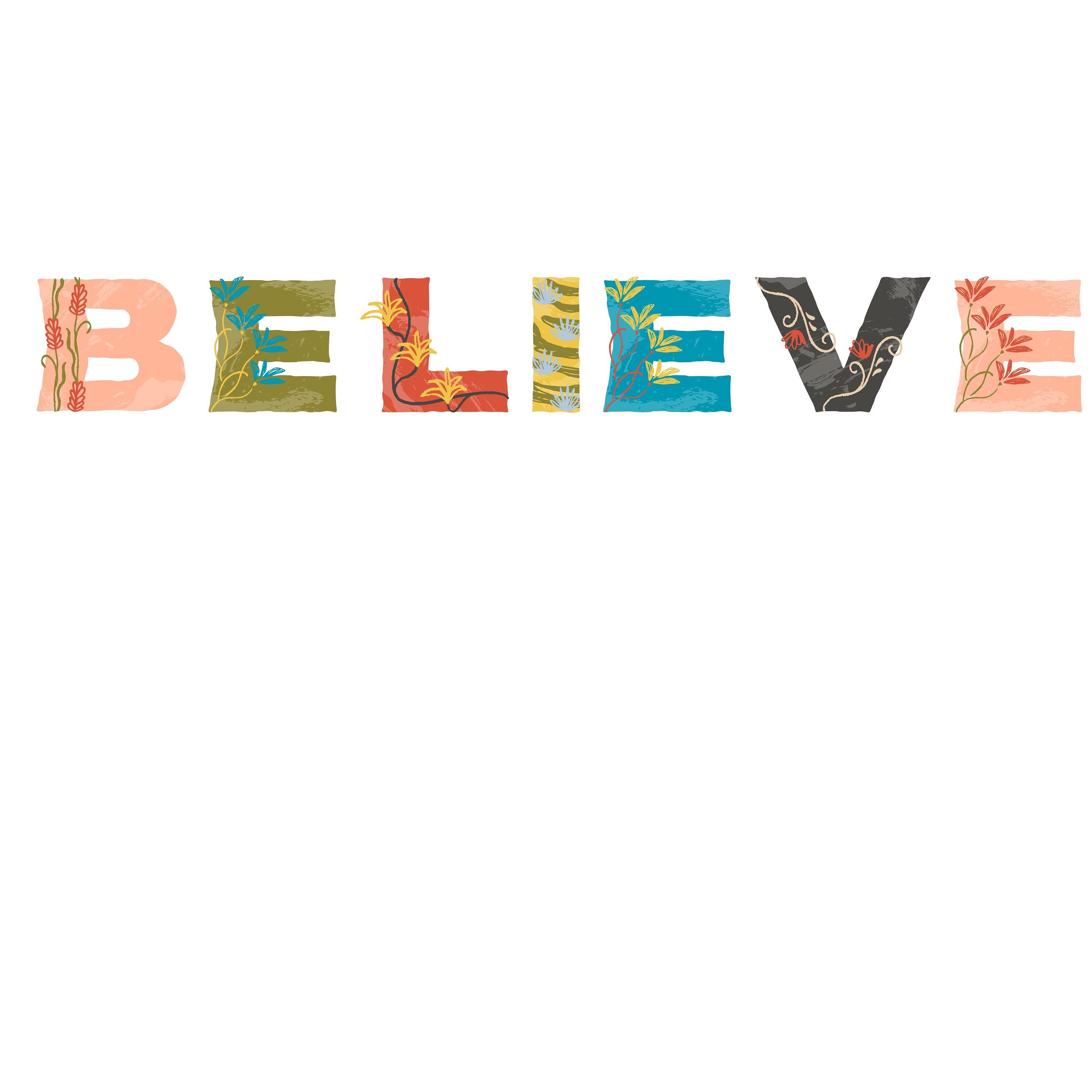 Believe SVG JPG PNG Clipart Graphic Sublimation Digital Download - Etsy