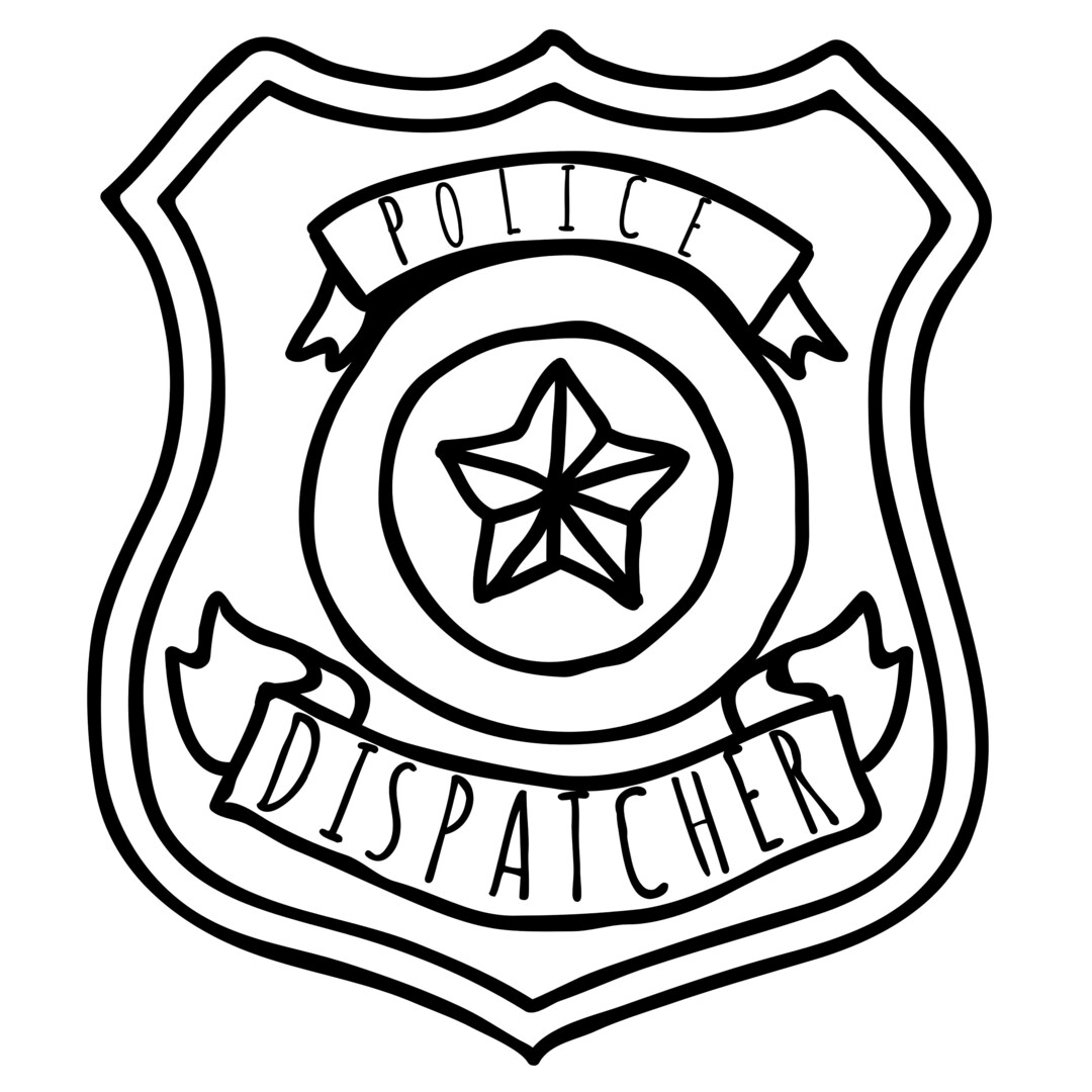 Police Dispatcher Badge / 911/ Thin Gold Line / Law Enforcement / SVG ...