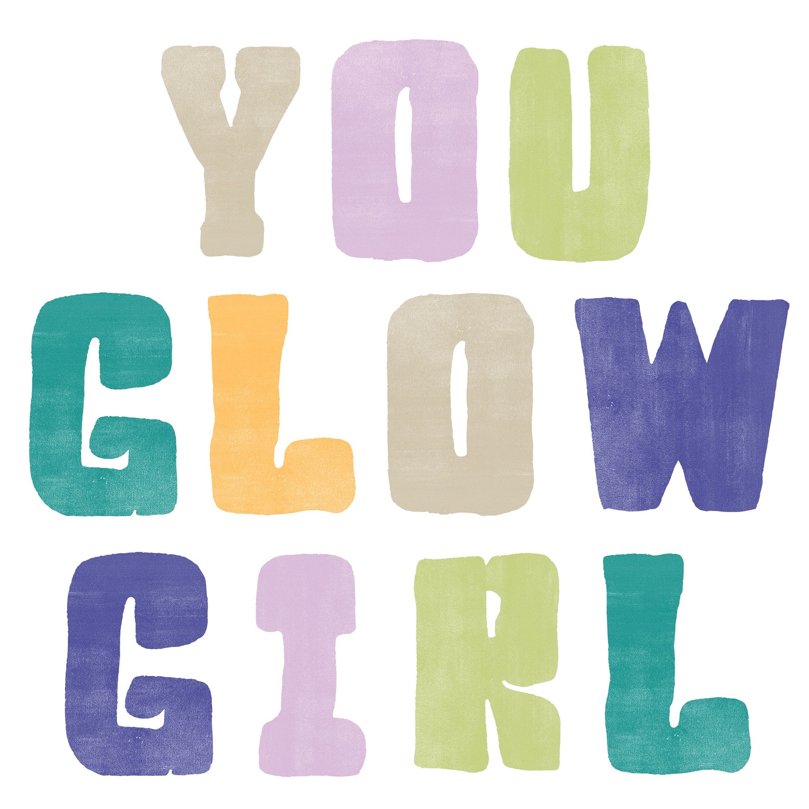 You Glow Girl / SVG JPG PNG Clipart Graphic Sublimation Digital ...