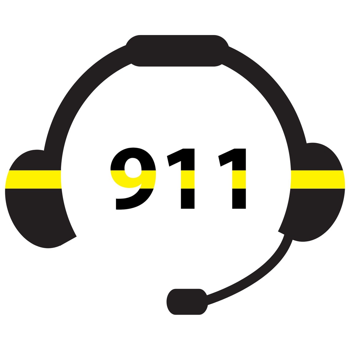 Dispatcher Headset / Thin Gold Line / Law Enforcement / 911 / SVG JPG ...
