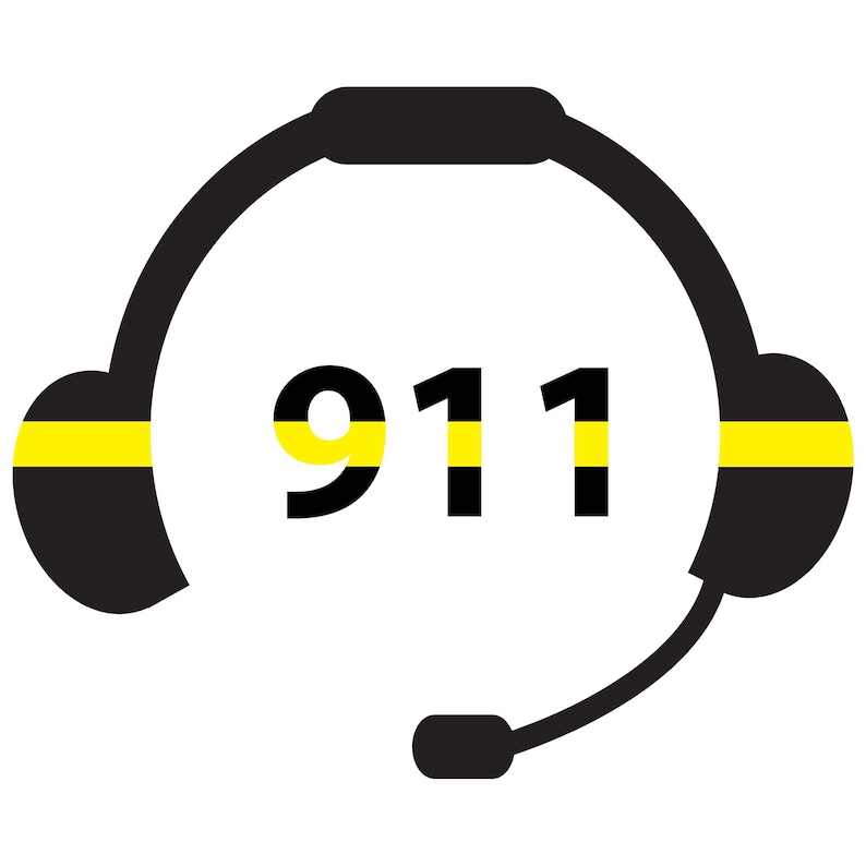 Dispatcher Headset / Thin Gold Line / Law Enforcement / 911 / SVG JPG ...