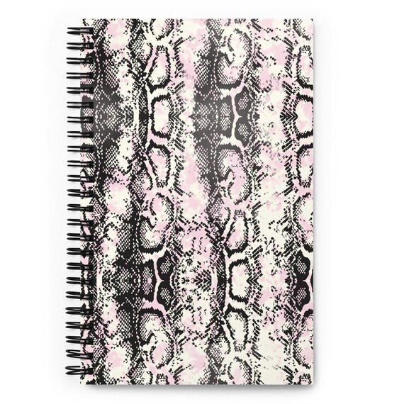 Sassy Snake Print Spiral-bound Notebook With 140 Dotted Pages - Etsy