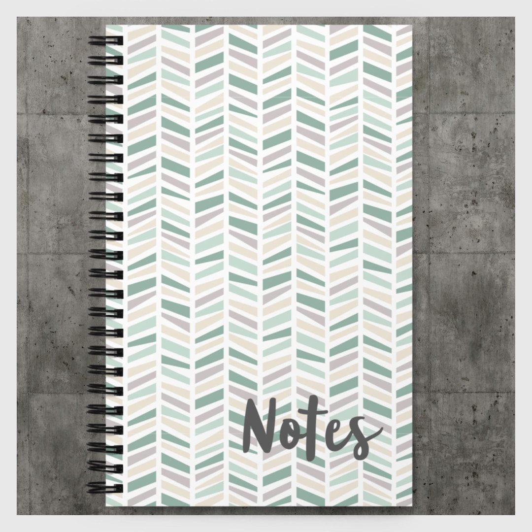 Herringbone Notes Spiral-bound Notebook With 140 Dotted Pages - Etsy