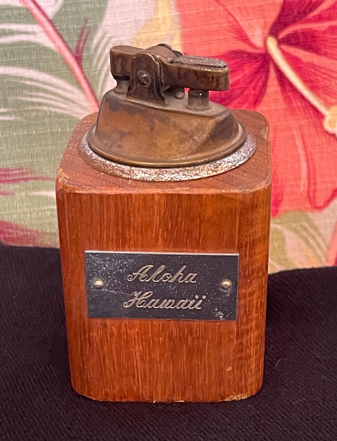 Vintage “aloha Hawaii” KOA Wood Table LIGHTER Tropical Lamp & Shade Co ...