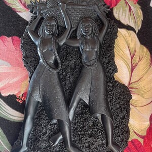 Vintage Coco Joe HULA DANCERS Lava Wall Hanging Made in Hawaii 12 - Etsy