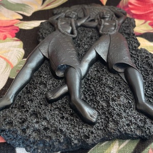Vintage Coco Joe HULA DANCERS Lava Wall Hanging Made in Hawaii 12 - Etsy