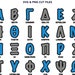 Graffiti Greek Digital Alphabet Instant Download PNG & SVG | Etsy