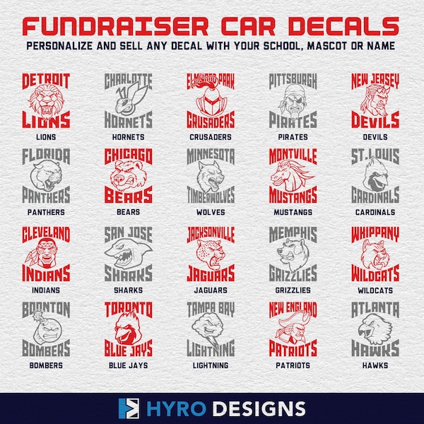 High School Mascots Stickers - Etsy