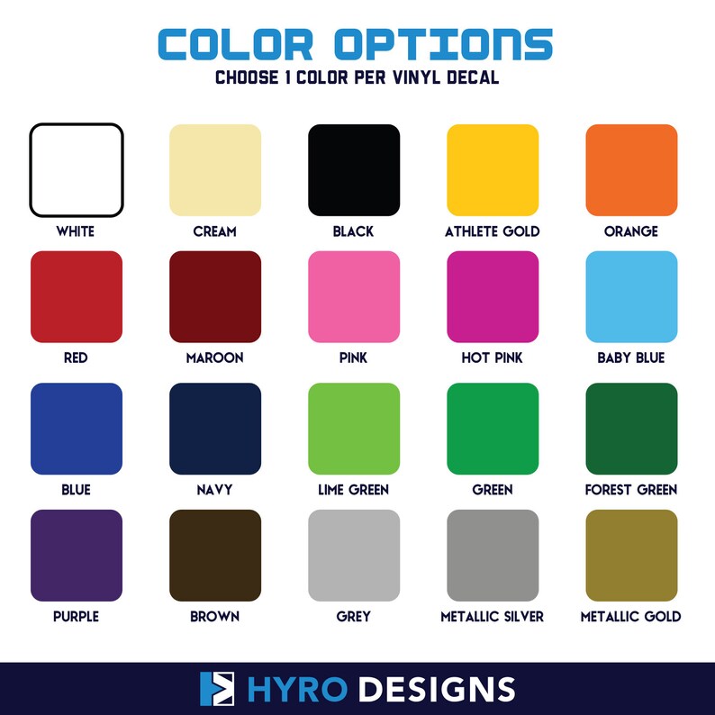 Custom Jersey Number Vinyl Car Decals Helmet Decals 1 Color - Etsy