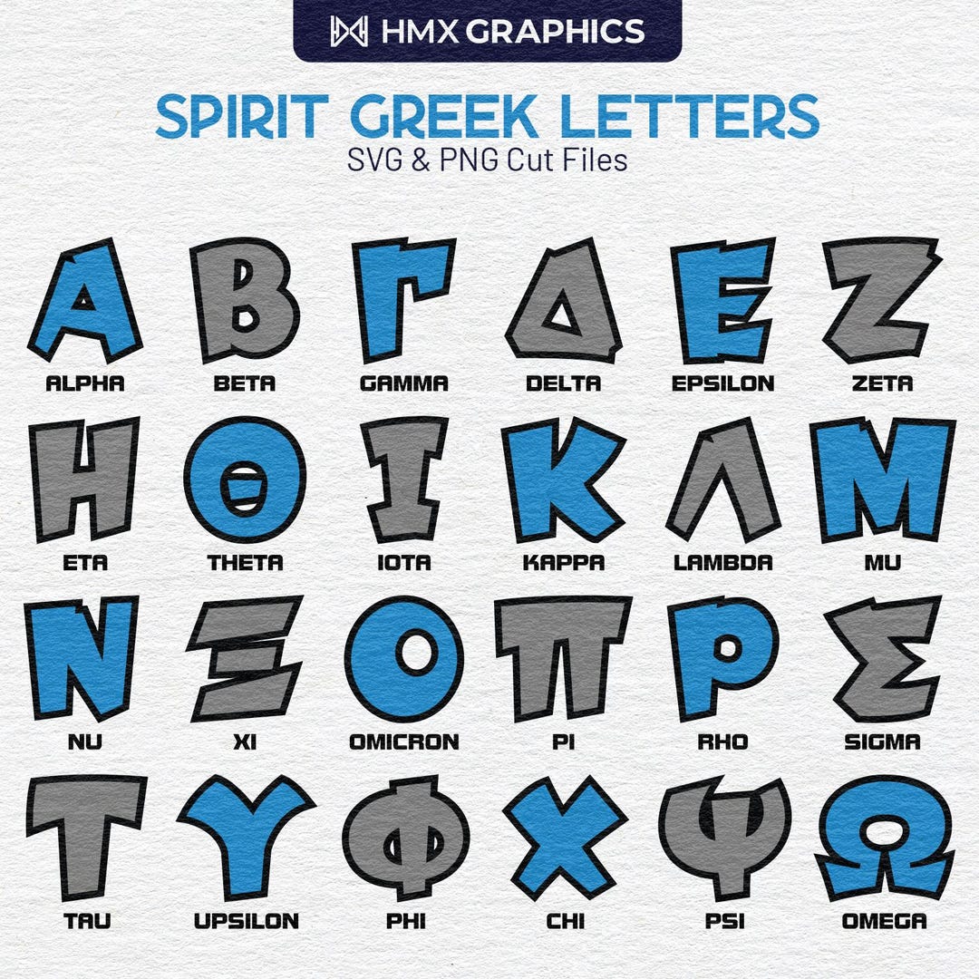 Spirit Greek Digital Alphabet Instant Download (PNG & SVG Files ...