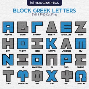 Exclusive Block Greek Digital Alphabet Instant Download (PNG & SVG ...
