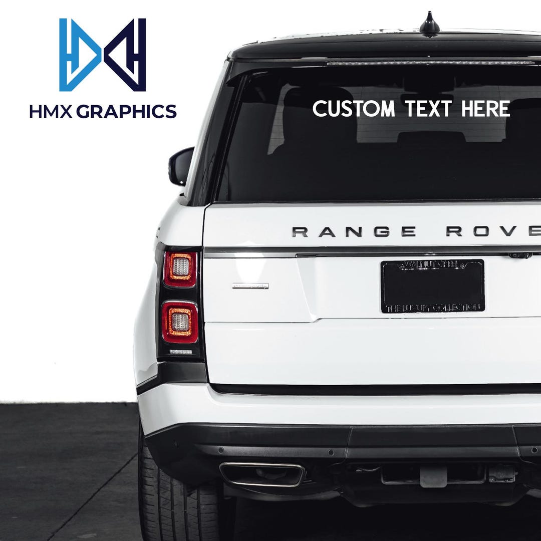 Custom Text Vinyl Car Decals | Car Window Decals (1 Color Design) - Etsy