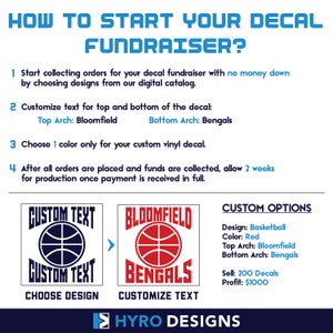 Custom Fundraiser Mascots & School Vinyl Decals Vol. 2 Personalized ...