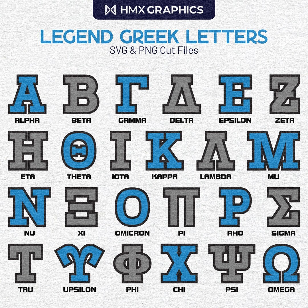 Exclusive Legend Greek Digital Alphabet Instant Download (PNG & SVG ...