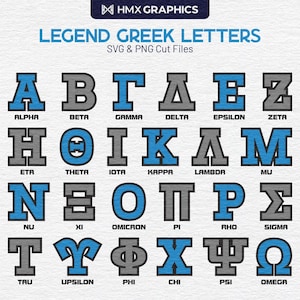 Exclusive Legend Greek Digital Alphabet Instant Download (PNG & SVG ...