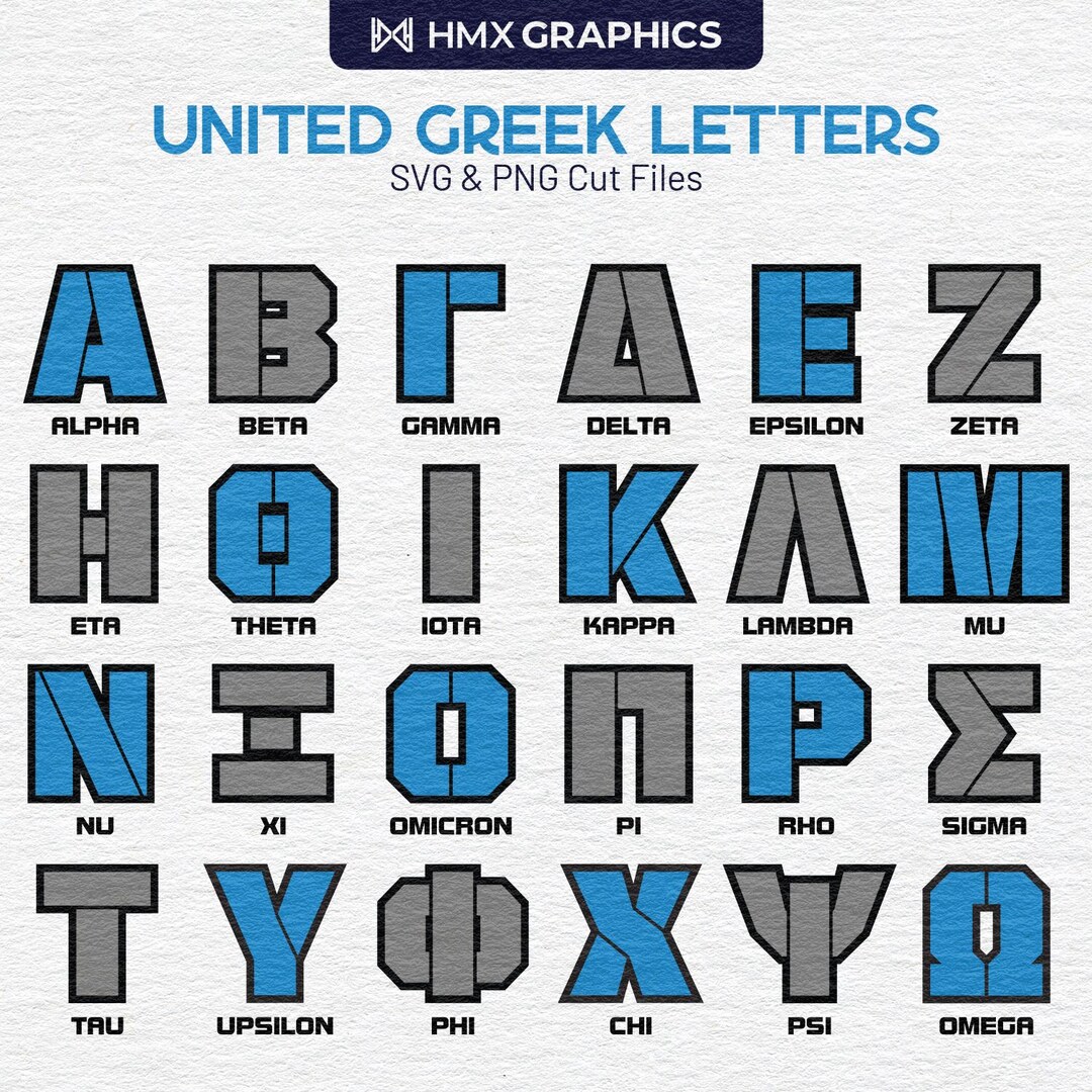 Exclusive United Greek Digital Alphabet Instant Download (PNG & SVG ...