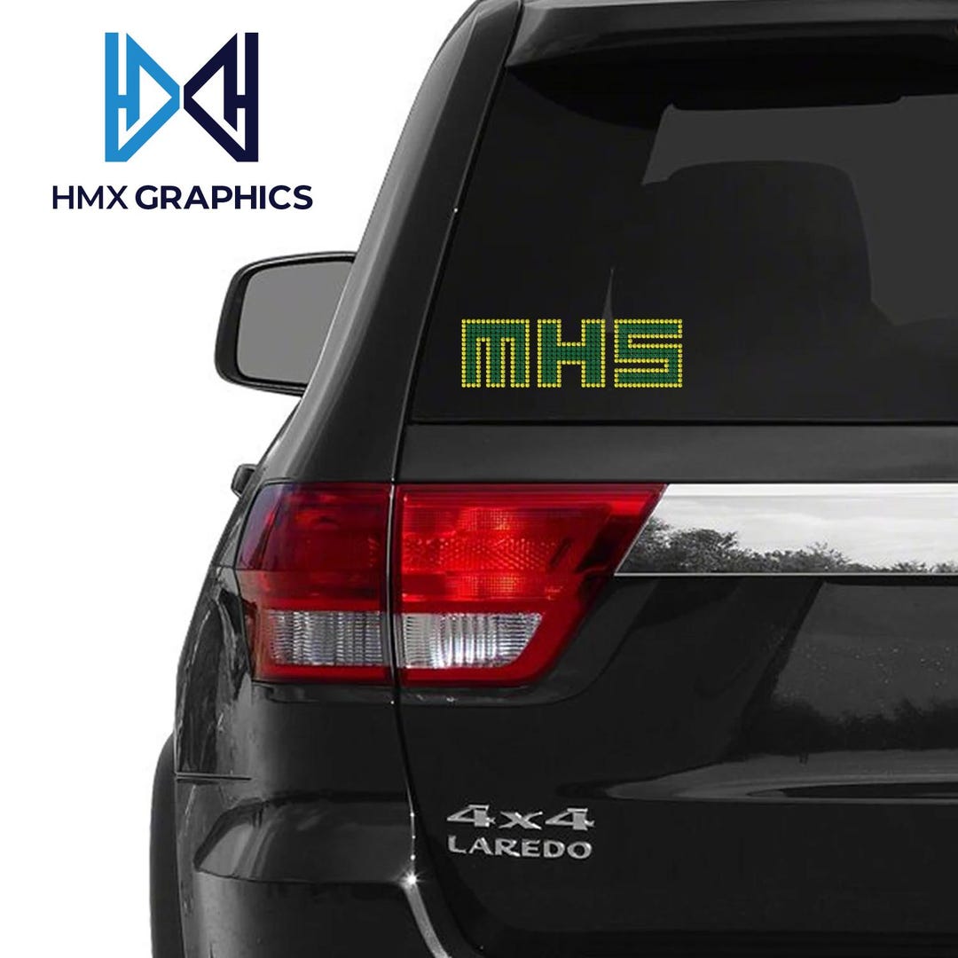 Custom Rhinestone Block Letter Car Decal | Varsity Decals | Rhinestone ...